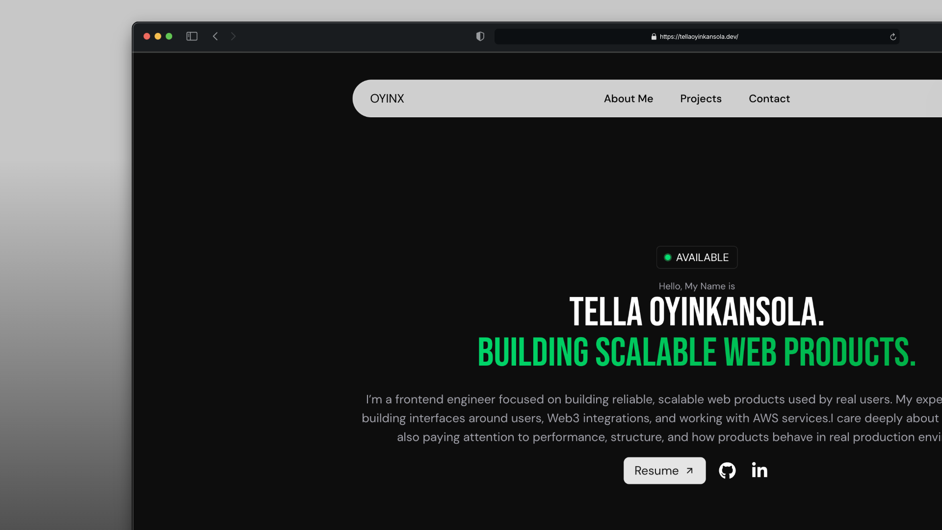 Tella Oyinkansola - Frontend Engineer